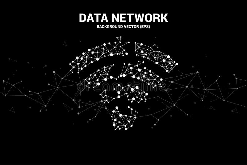 Vector Polygon Line Connect Mobile Data Icon Signage. Stock ...