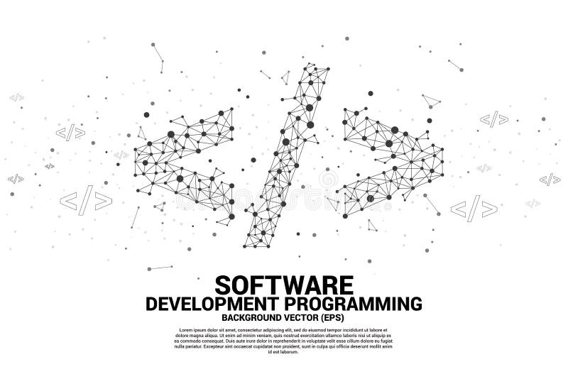 Vector Polygon Software Development Programming Tag Icon with Dot ...