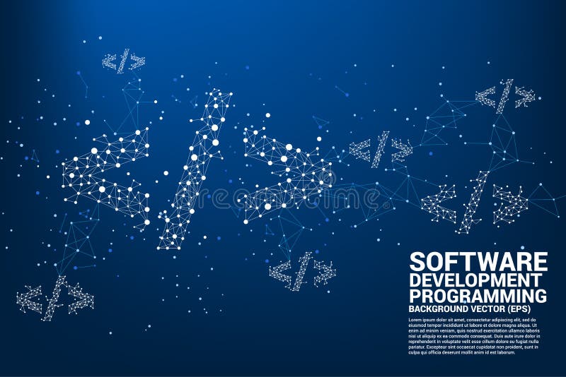 Vector Polygon Software Development Programming Tag Icon with Dot ...