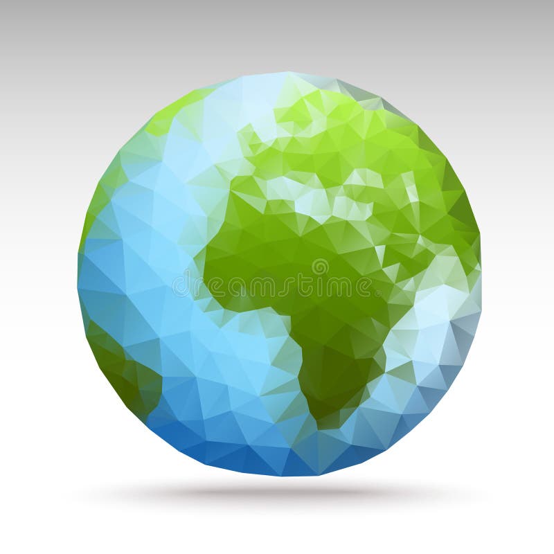 Vector Polygon World Spheres Stock Vector - Illustration of leaf ...