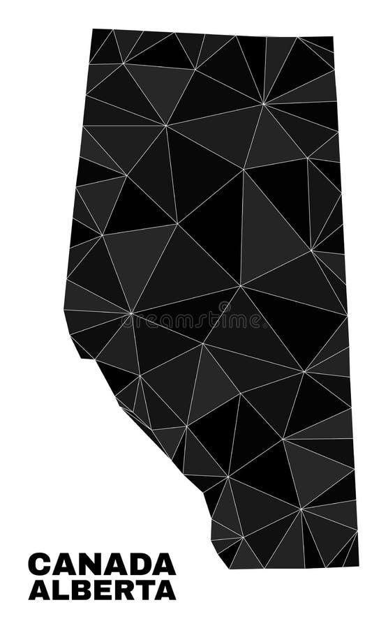 Vector Polygonal Alberta Province Map Stock Vector - Illustration of ...