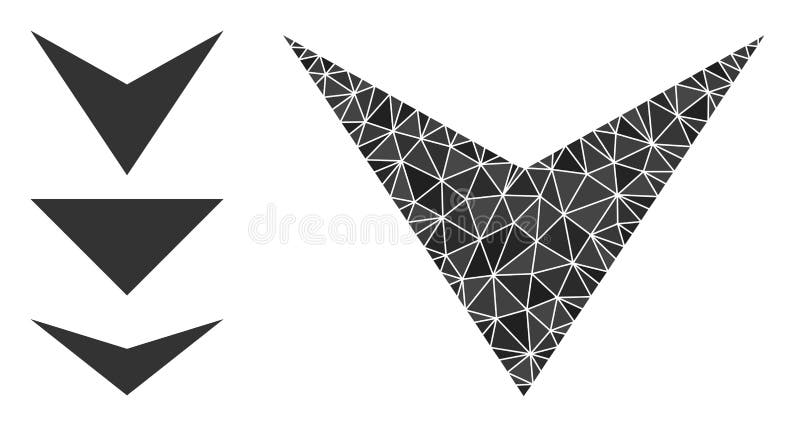 Vector Polygonal Arrowhead Down Icon and Similar Icons Stock Vector ...