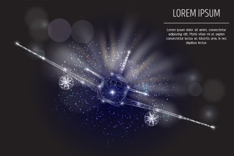 Airlines Concept Vector Geometric Polygonal Art Background Stock Vector ...