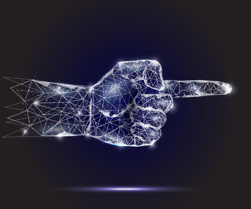 Pointing Hand Vector Geometric Polygonal Art Background Stock Vector ...