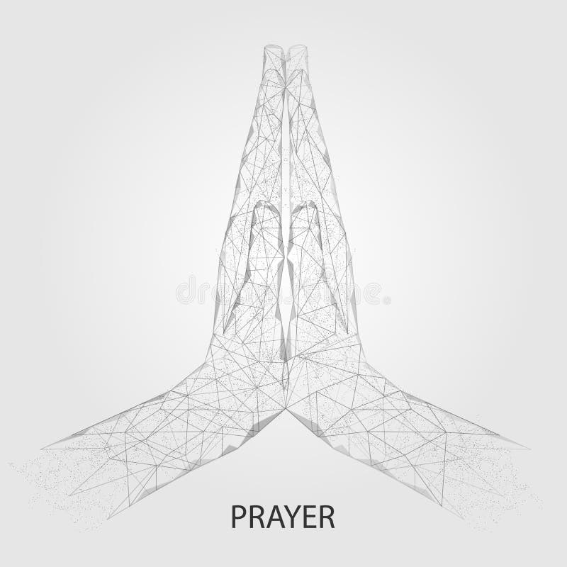 Praying Hands Vector Geometric Polygonal Art Background Stock Vector ...