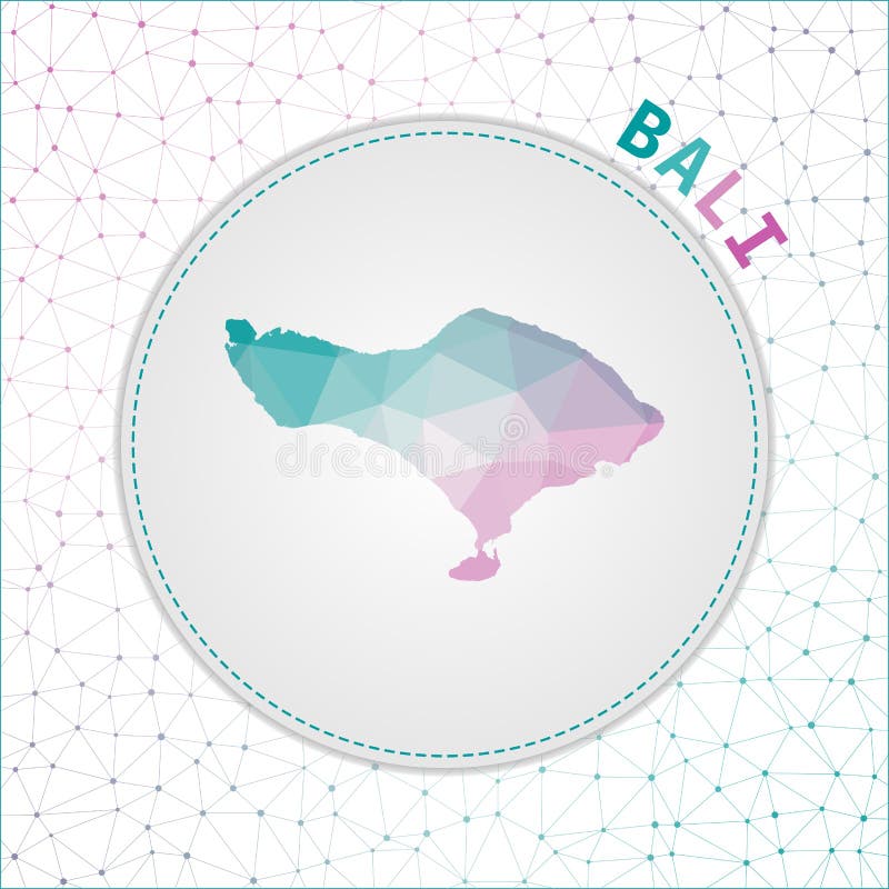 Vector polygonal Bali map. stock vector. Illustration of location ...