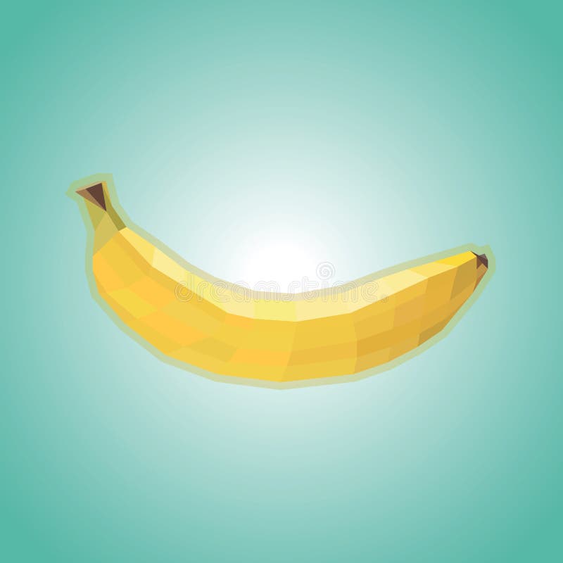Vector Polygonal Banana Fruit Stock Vector - Illustration of fruit ...