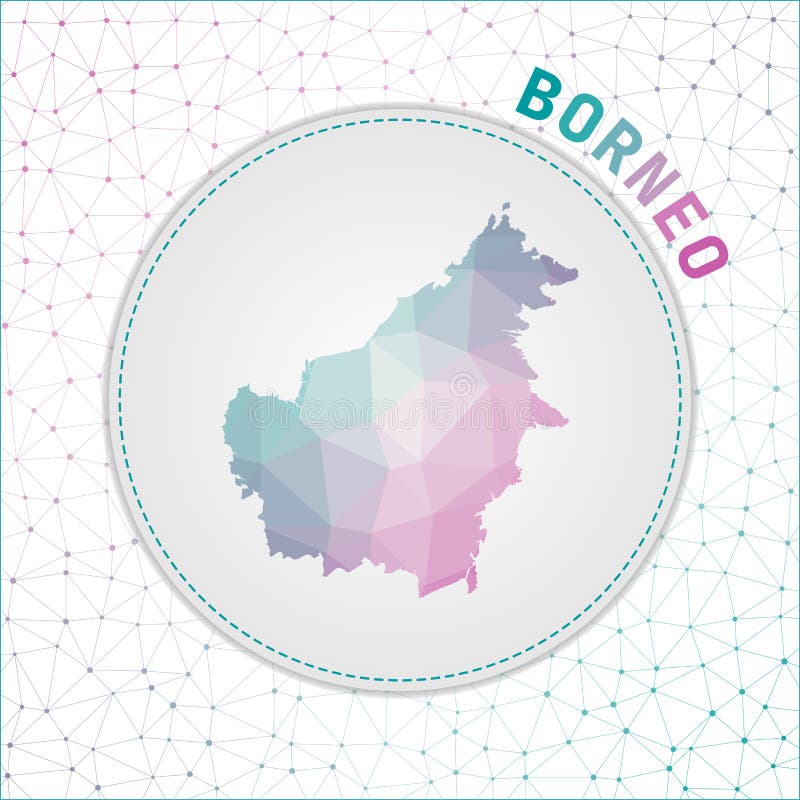 Vector Polygonal Borneo Map. Stock Vector - Illustration of asia ...