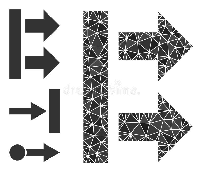 Vector Polygonal Bring Right Icon with Similar Icons Stock Vector ...