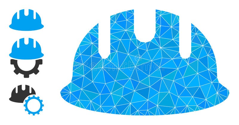 Vector Polygonal Builder Hardhat Icon and Similar Icons Stock Vector ...