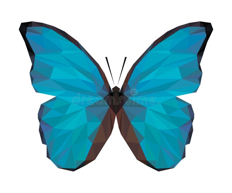 Polygonal Insect. Abstract Geometric Butterfly Illustration. Stock ...