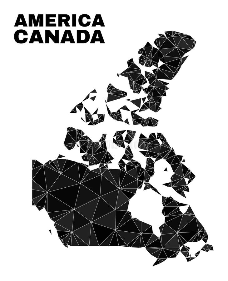 Vector Polygonal Canada V2 Map Stock Vector - Illustration of canadian ...