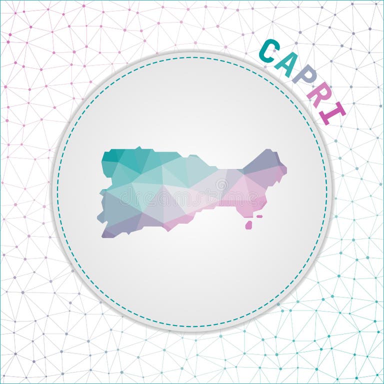 Vector Polygonal Capri Map. Stock Vector - Illustration of information ...