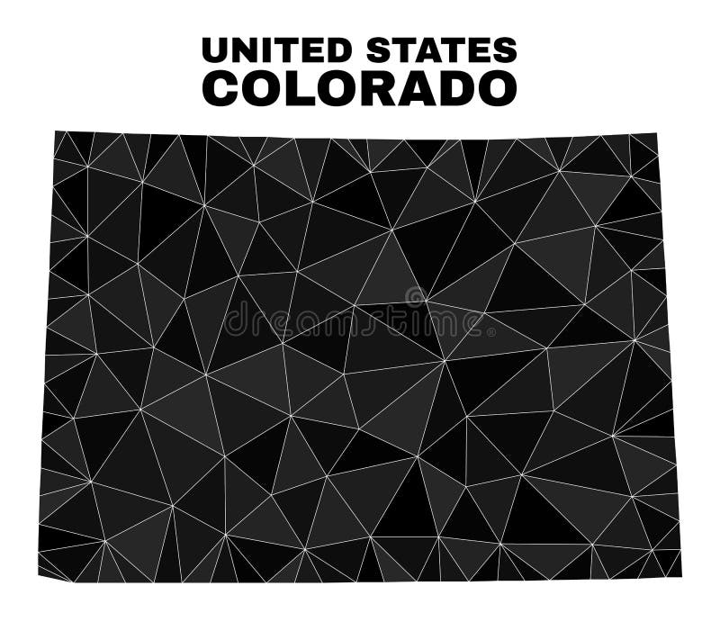 Vector Polygonal Colorado State Map Stock Vector - Illustration of ...