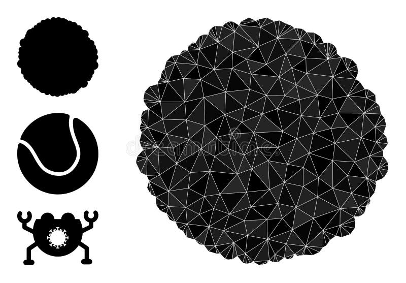 Vector Polygonal Core Icon and Other Icons Stock Vector - Illustration ...