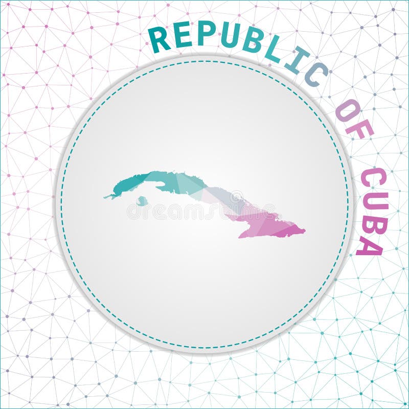 Vector polygonal Cuba map. stock vector. Illustration of geometric ...