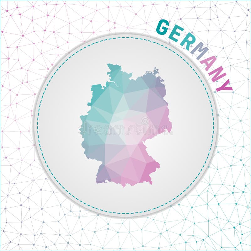 Germany network map. stock vector. Illustration of digital - 93305794