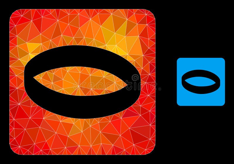 Vector Polygonal Gold Ring Icon with Fire Gradient Stock Vector ...