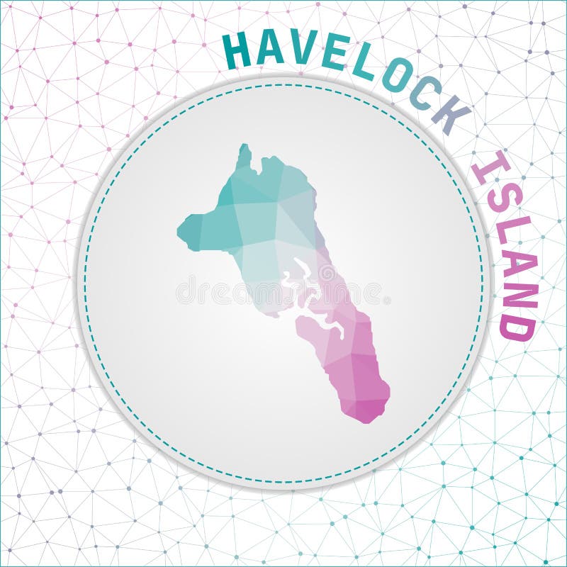 Vector Polygonal Havelock Island Map. Stock Vector - Illustration of ...
