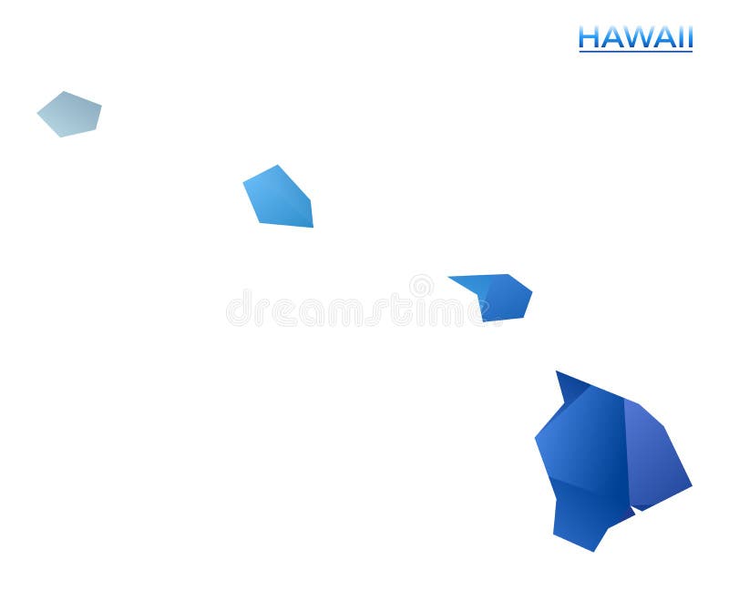 Vector Polygonal Hawaii Map. Stock Vector - Illustration of icon ...