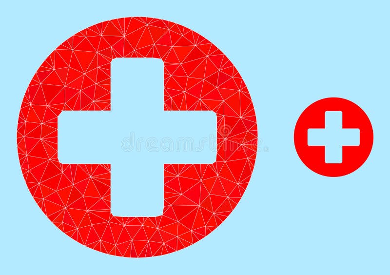 Vector Polygonal Healthcare Icon Stock Vector - Illustration of ...