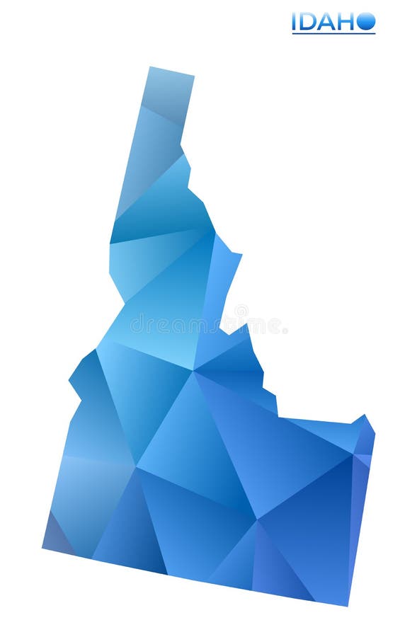 Vector Polygonal Idaho Map. Stock Vector - Illustration of abstract ...