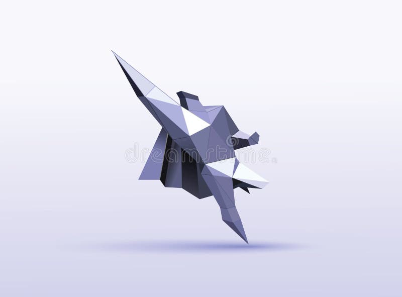 Vector Polygonal Illustration of Flying Super Hero Character Stock ...