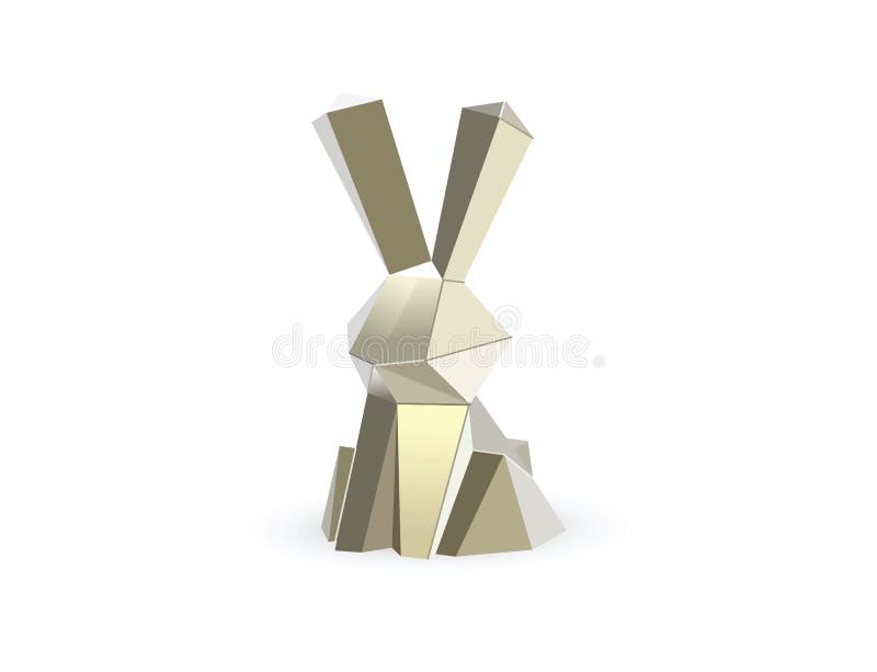 Vector Polygonal Illustration of Rabbit, Hare Stock Vector ...