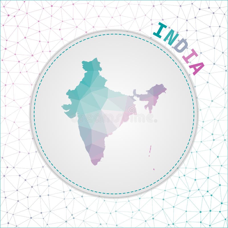 Vector Polygonal India Map. Stock Vector - Illustration of colorful ...