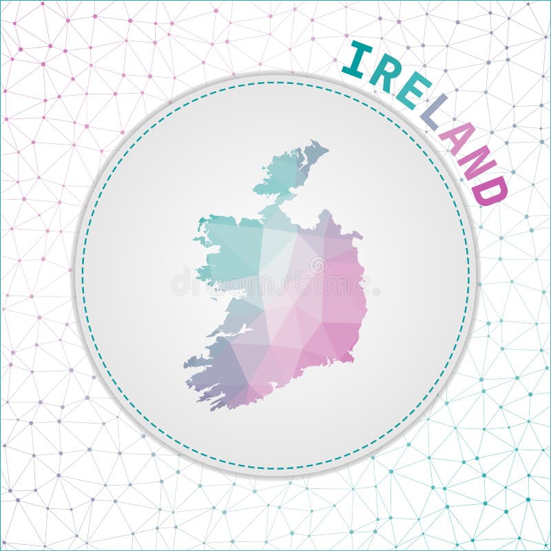 Vector Polygonal Ireland Map. Stock Vector - Illustration of location ...