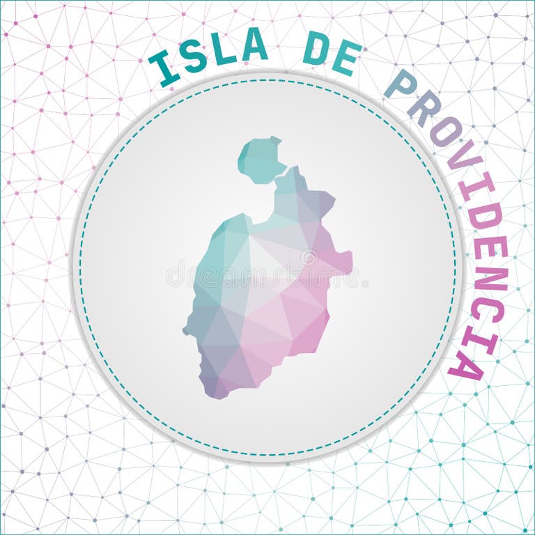 Vector Polygonal Isla De Providencia Map. Stock Vector - Illustration ...