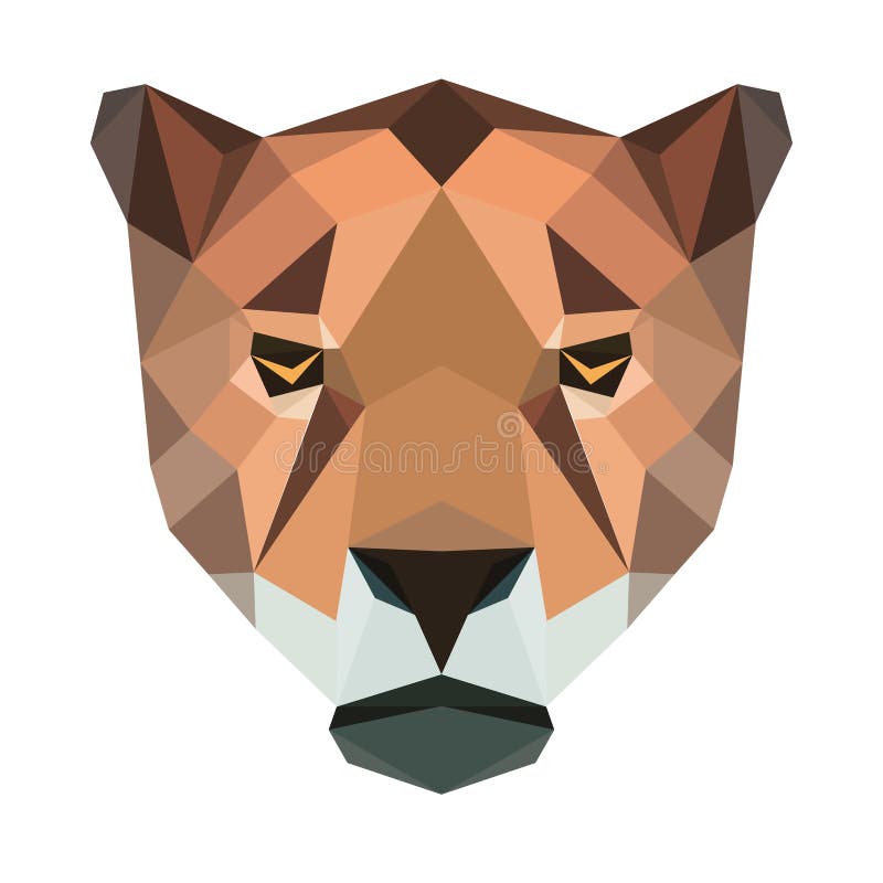 Vector Polygonal Jaguar Isolated on White. Stock Vector - Illustration ...