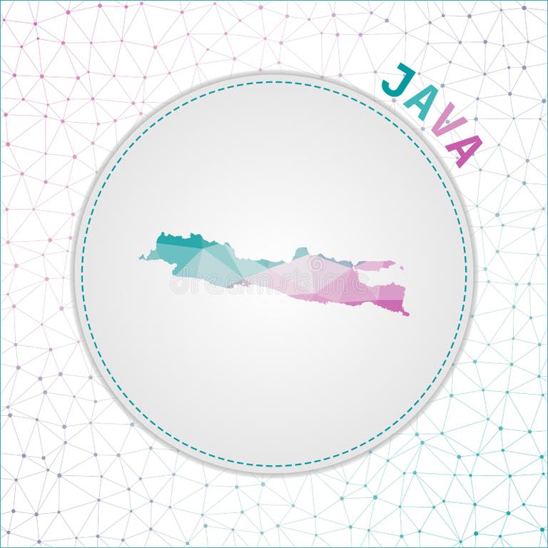Vector polygonal Java map. stock vector. Illustration of infographic ...