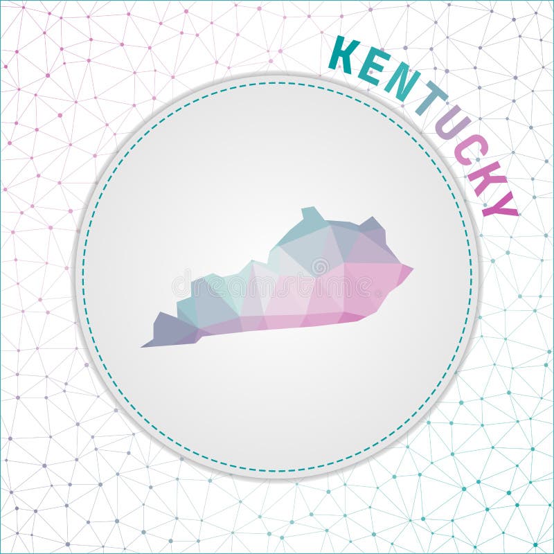 Vector Polygonal Kentucky Map. Stock Vector - Illustration of american ...