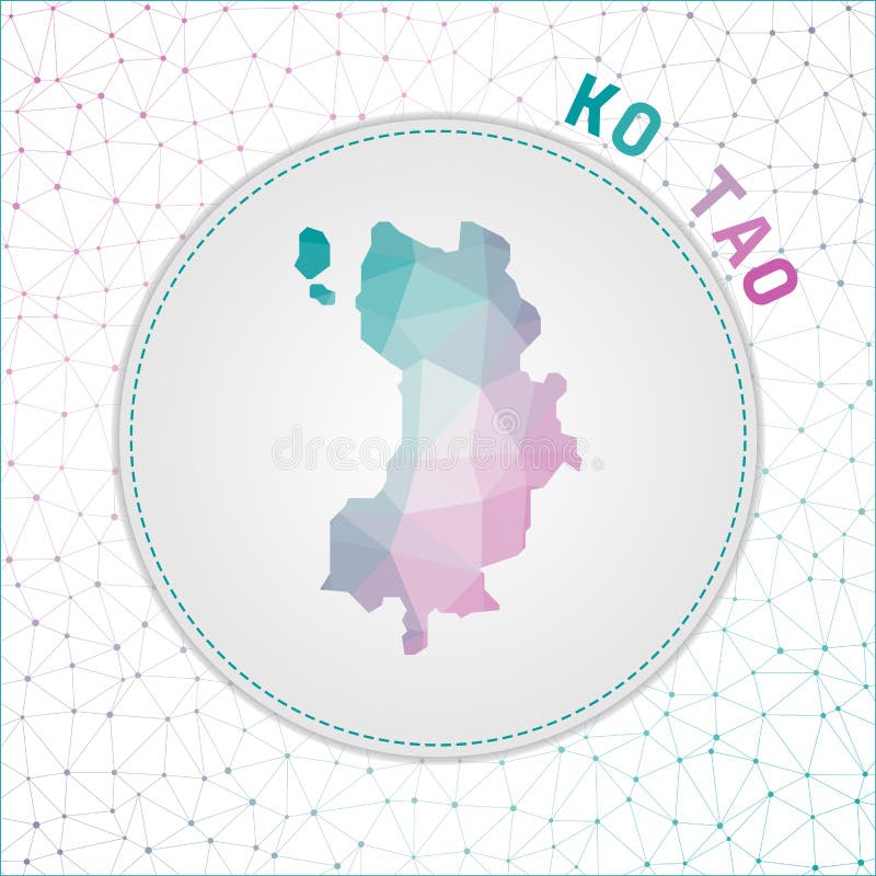 Vector Polygonal Ko Tao Map. Stock Vector - Illustration of diamond ...
