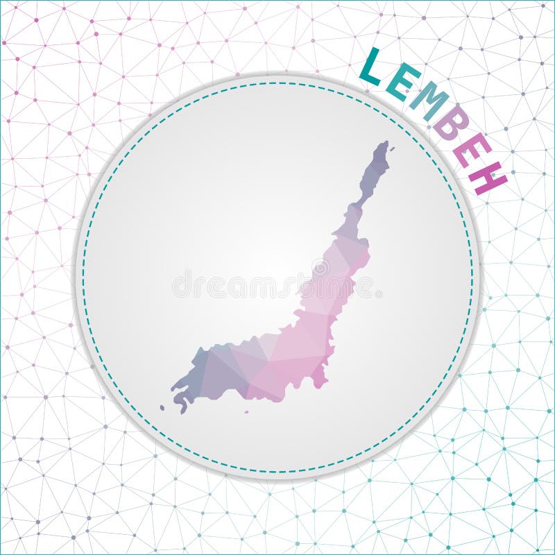 Vector Polygonal Lembeh Map. Stock Vector - Illustration of diamond ...