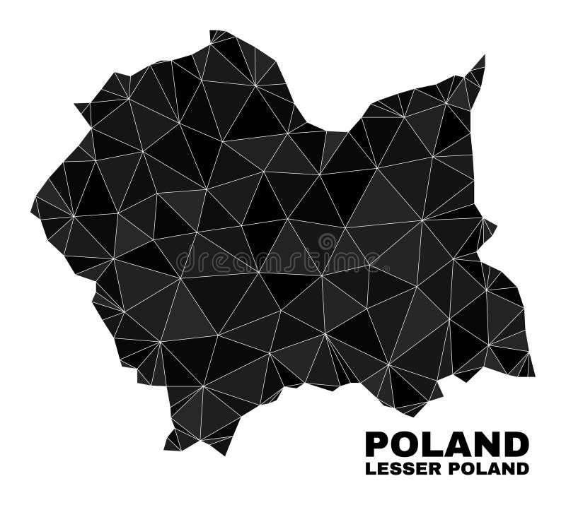 Vector Polygonal Lesser Poland Voivodeship Map Stock Vector ...