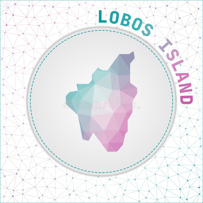 Vector Polygonal Lobos Island Map. Stock Vector - Illustration of ...