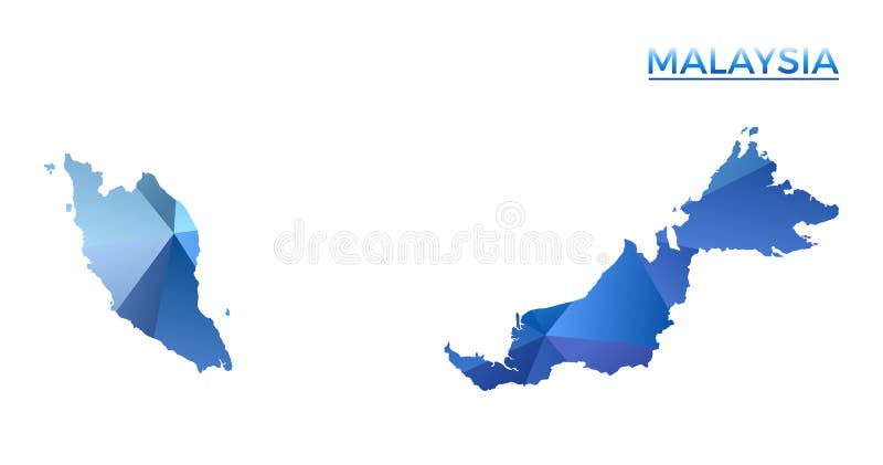 Vector Polygonal Malaysia Map. Stock Vector - Illustration of ... Vector Polygonal Malaysia Map. Stock Vector - Illustration of ...