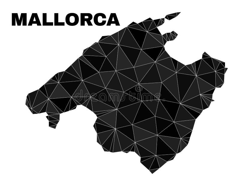 Vector Polygonal Mallorca Map Stock Vector - Illustration of filled ...