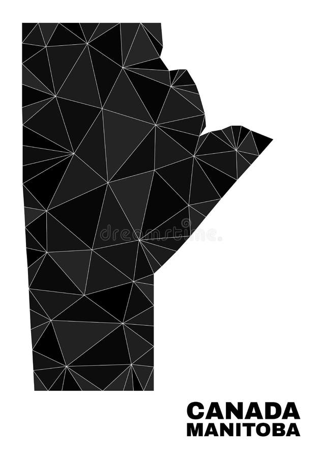 Vector Polygonal Manitoba Province Map Stock Vector - Illustration of ...
