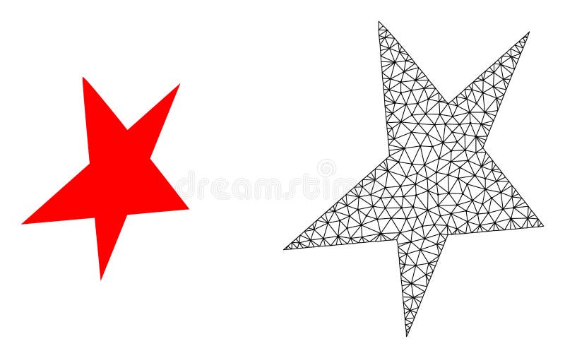 Asymmetrical Star Polygonal Frame Vector Mesh Illustration Stock Vector ...