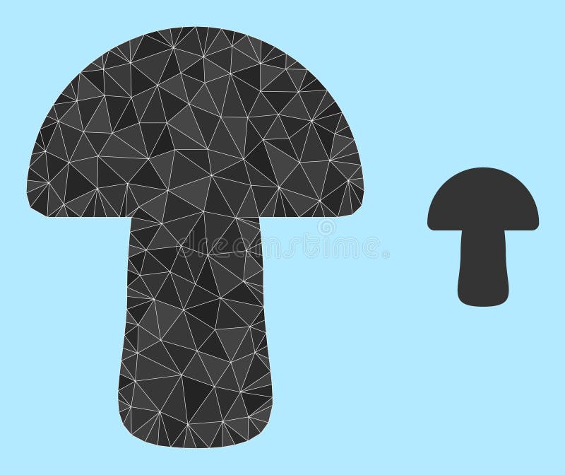 Vector Polygonal Mushroom Icon Stock Vector - Illustration of nature ...