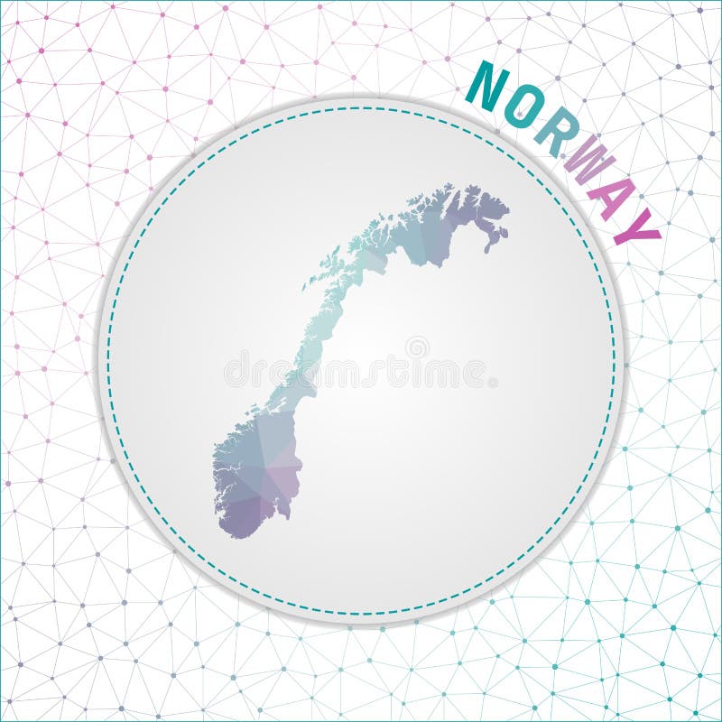 Vector Polygonal Norway Map. Stock Vector - Illustration of mesh ...