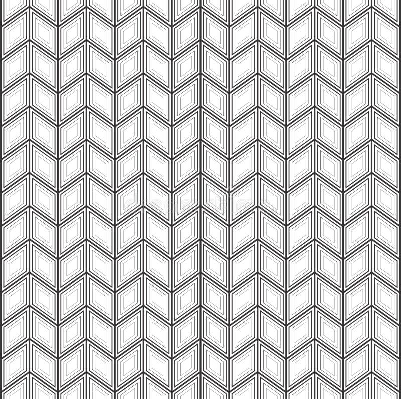 Abstract Seamless Polygon Black and White Geometric Pattern. Stock ...