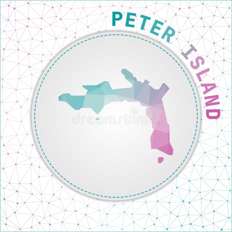Vector Polygonal Peter Island Map. Stock Vector - Illustration of ...