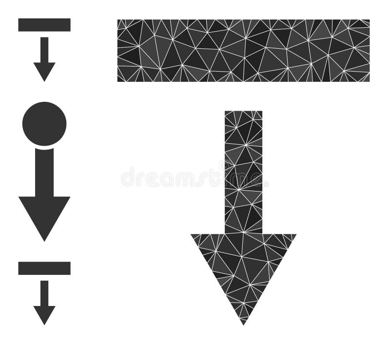 Vector Polygonal Pull Down Icon with Bonus Icons Stock Vector ...