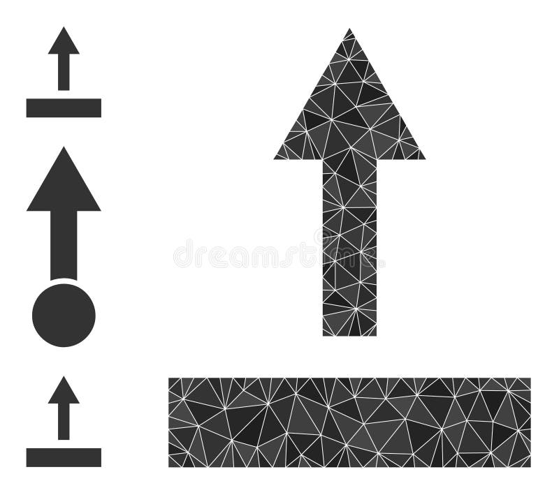 Vector Polygonal Pull Up Icon with Other Icons Stock Vector ...