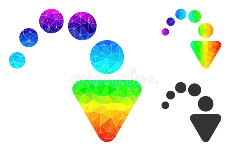 Vector Polygonal Redo Icon with Rainbow Gradient Stock Vector ...