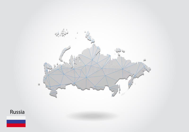 Russia Map Geometric Polygonal Stock Illustrations – 291 Russia Map ...
